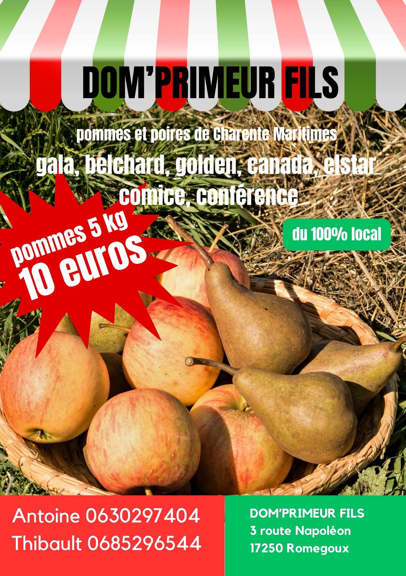 Nos fruits de saison - Romegoux • DOM PRIMEUR FILS